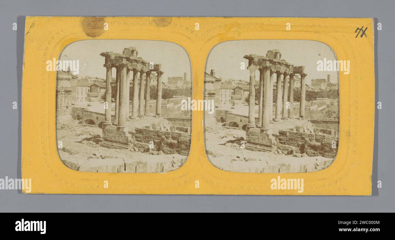 Roman Forum in Rome, Anonymous, 1858 - 1875 tissue stereograph Rome ...