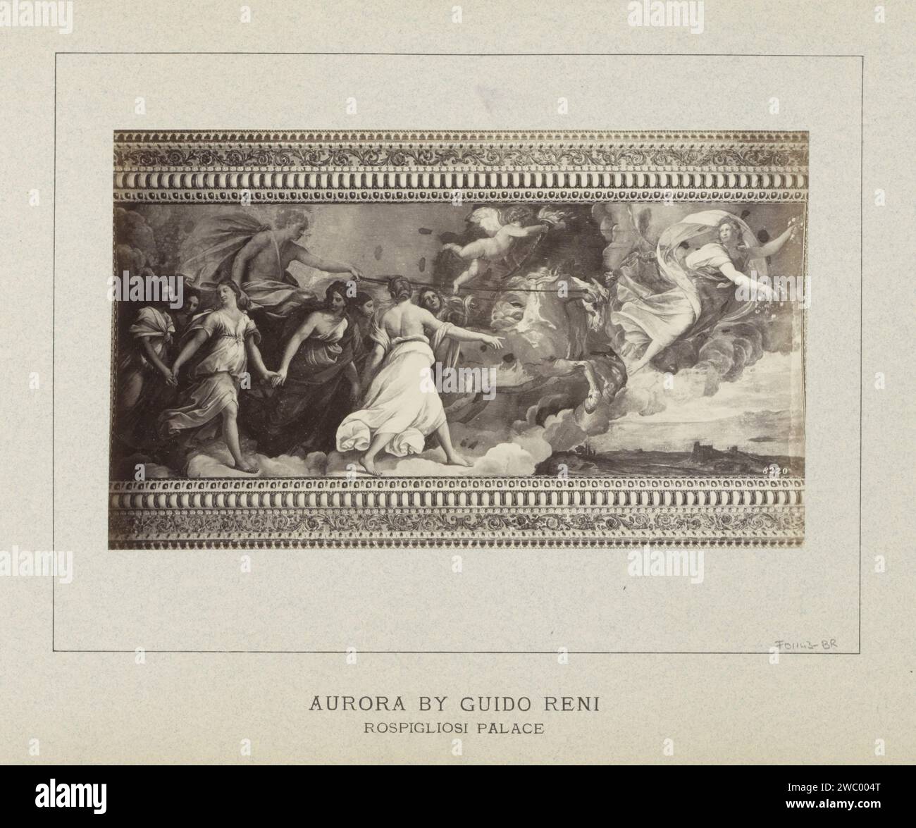 Photo production of a fresco by Guido Reni, representative Aurora ...