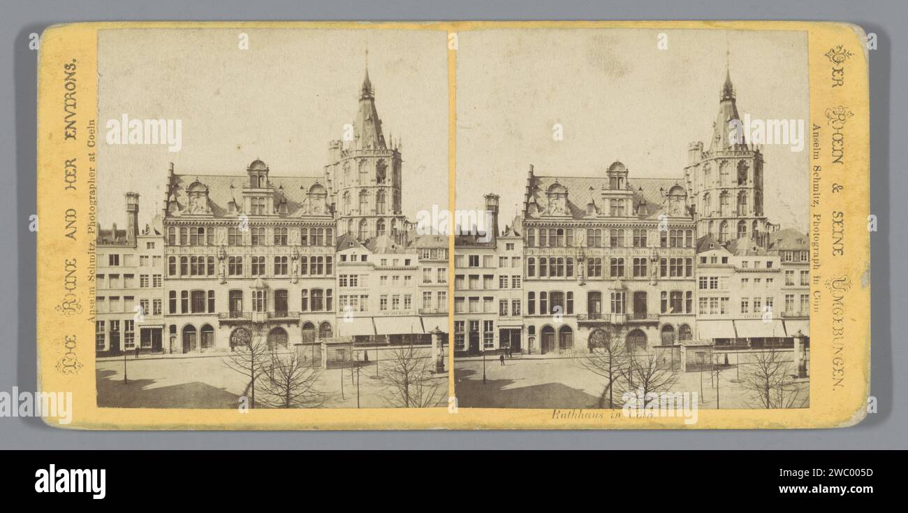 Exterior of the City Hall of Cologne, Anselm Schmitz, c. 1860 - c. 1870 ...
