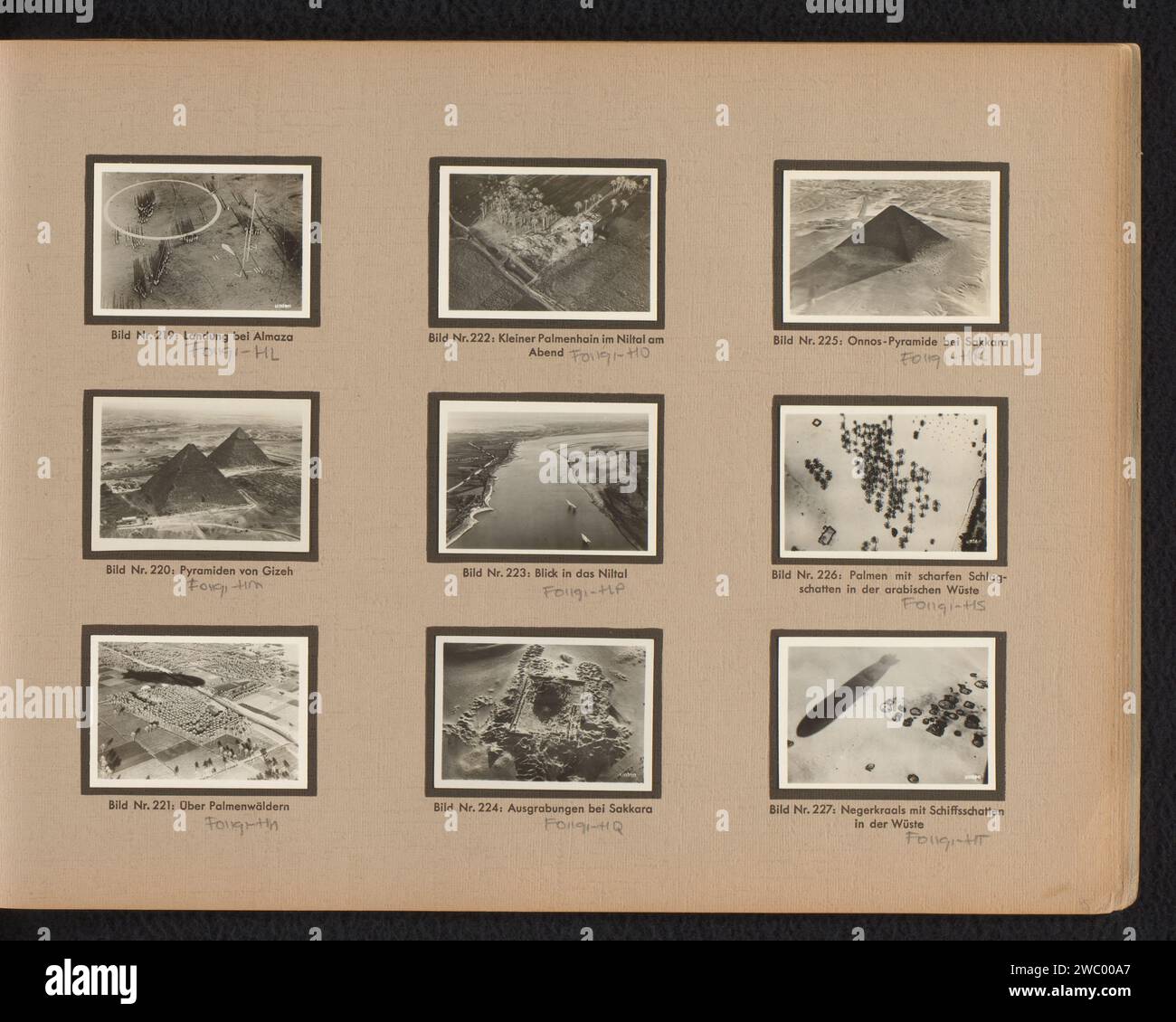 Views during a flight to Egypt, Anonymous, 1930 photograph Nine photos ...