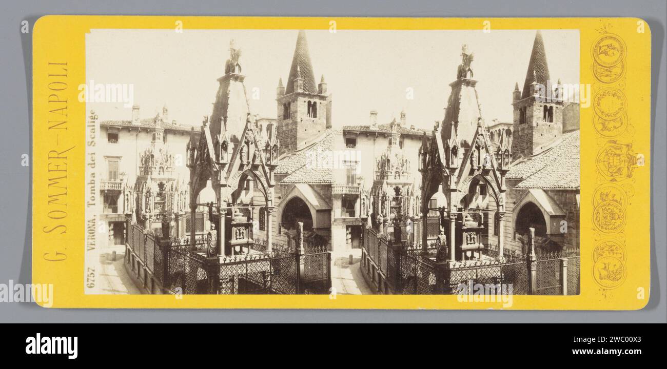 View of the Arche Scaligere in Verona, Giorgio Sommer, c. 1860 - c ...