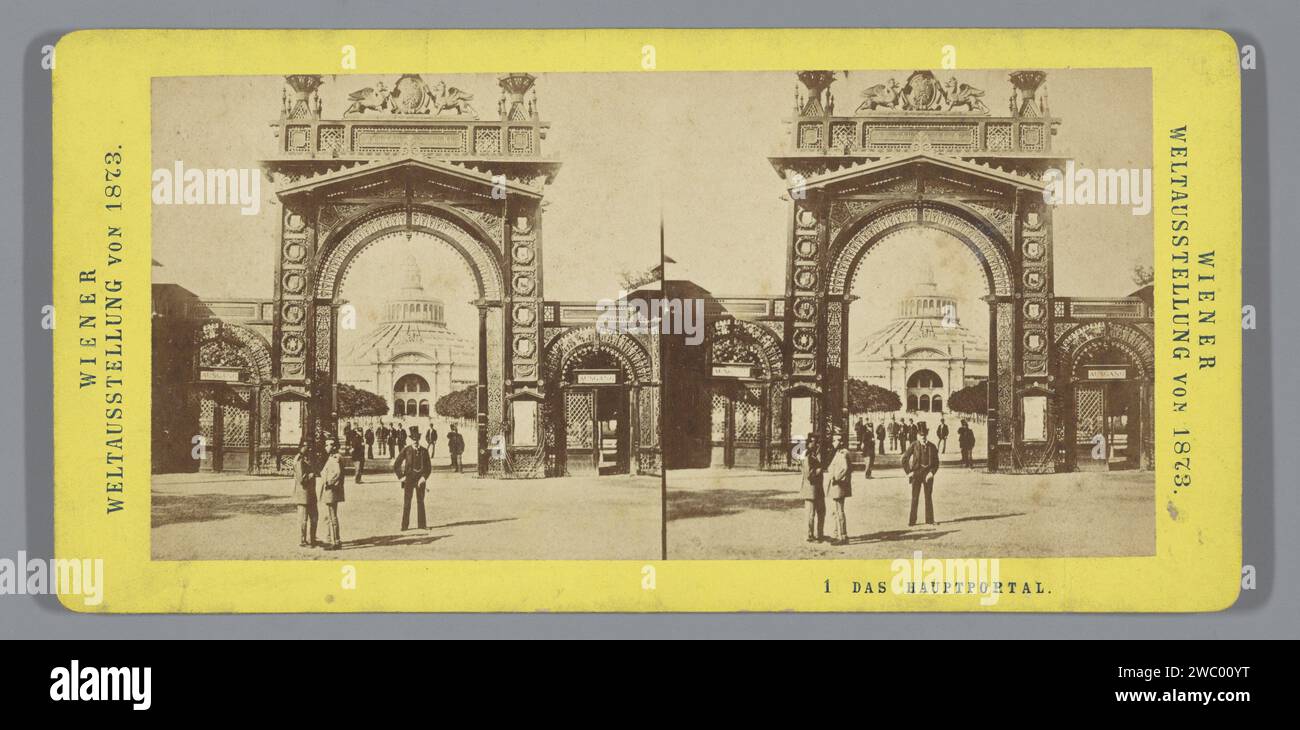 Access gate with the Rotunde on the World Exhibition of 1873, Anonymous ...