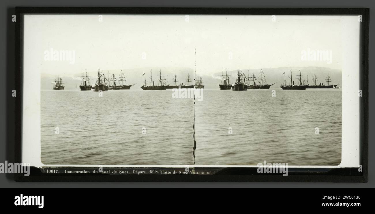 Departure of the first fleet on the Suez Canal, Ferrier Père fils et ...
