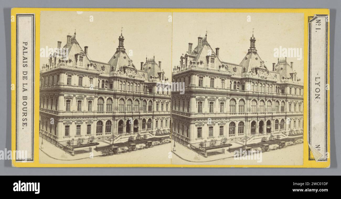 Exterior van Het Palais de la Bourse Te Lyon, Anonymous, c. 1860 - C ...