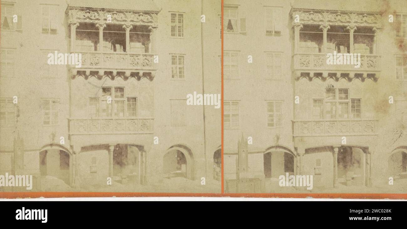 Golden Dachl in Innsbruck, Baldi & Würthle, 1862 - 1880 stereograph ...