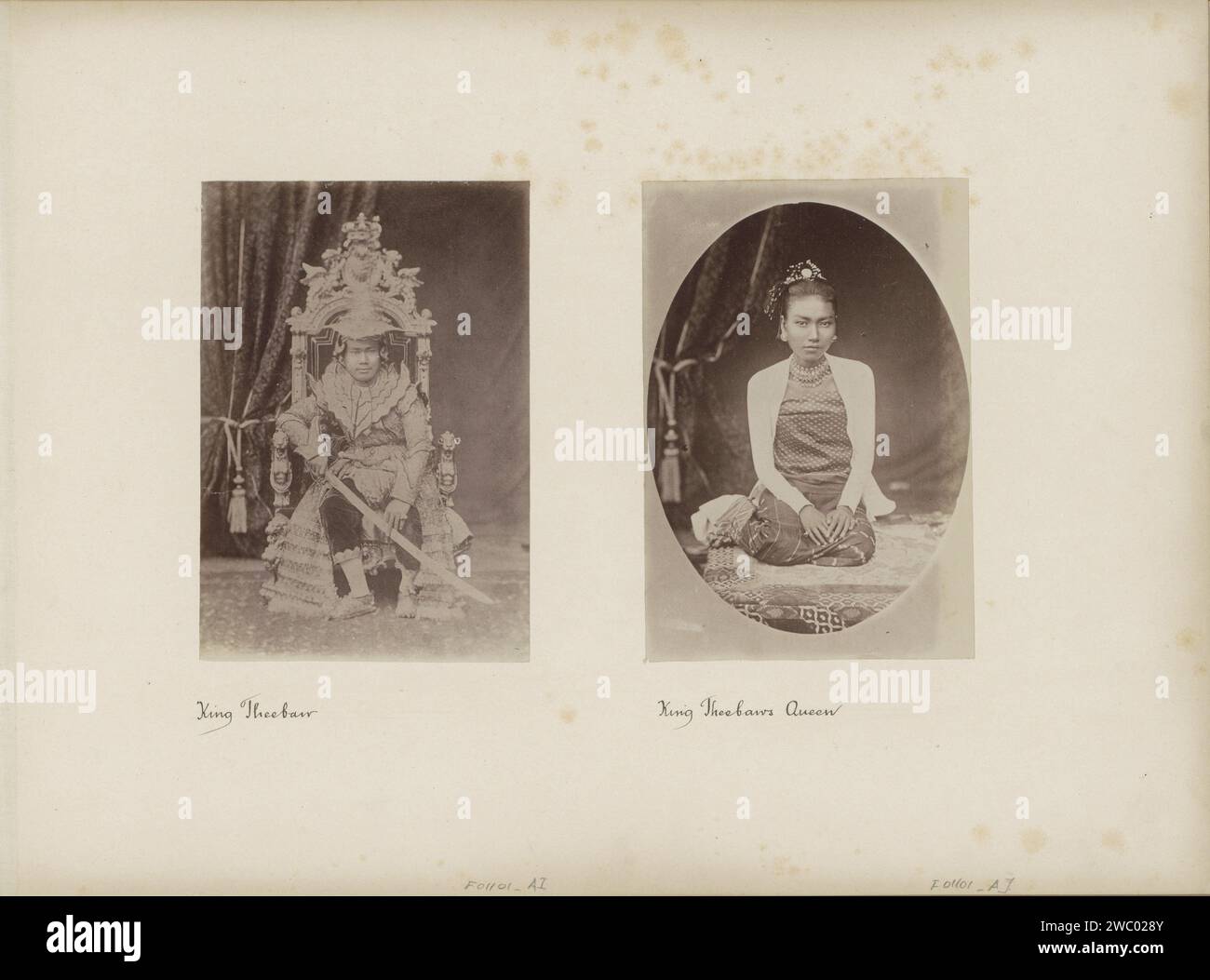 Portrait of queen Supayalat, the wife of king Thibaw Min of Myanmar, c ...