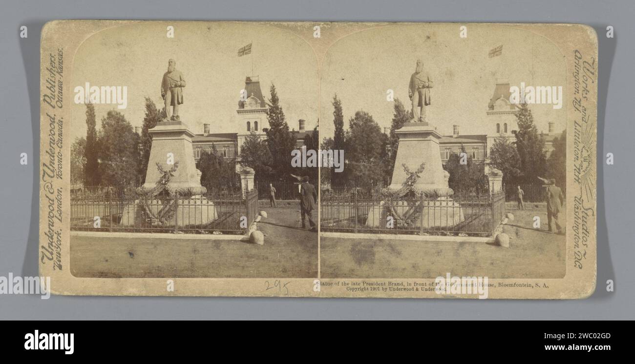 Statue of Jan Brand, President of Oranje Vrijstaat, in Bloemfontein ...