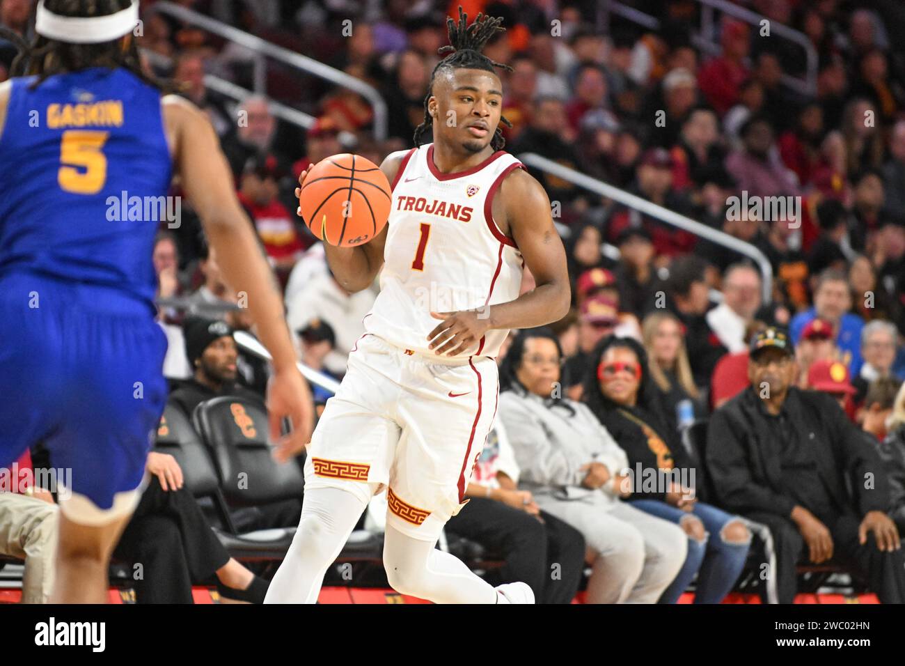 Southern California Trojans guard Isaiah Collier (1) during an NCAA ...