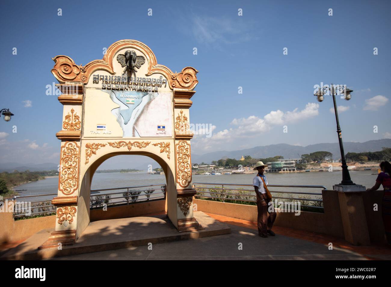Chiang Saen, Thailand. 09th Jan, 2024. A view of the "Golden Triangle ...