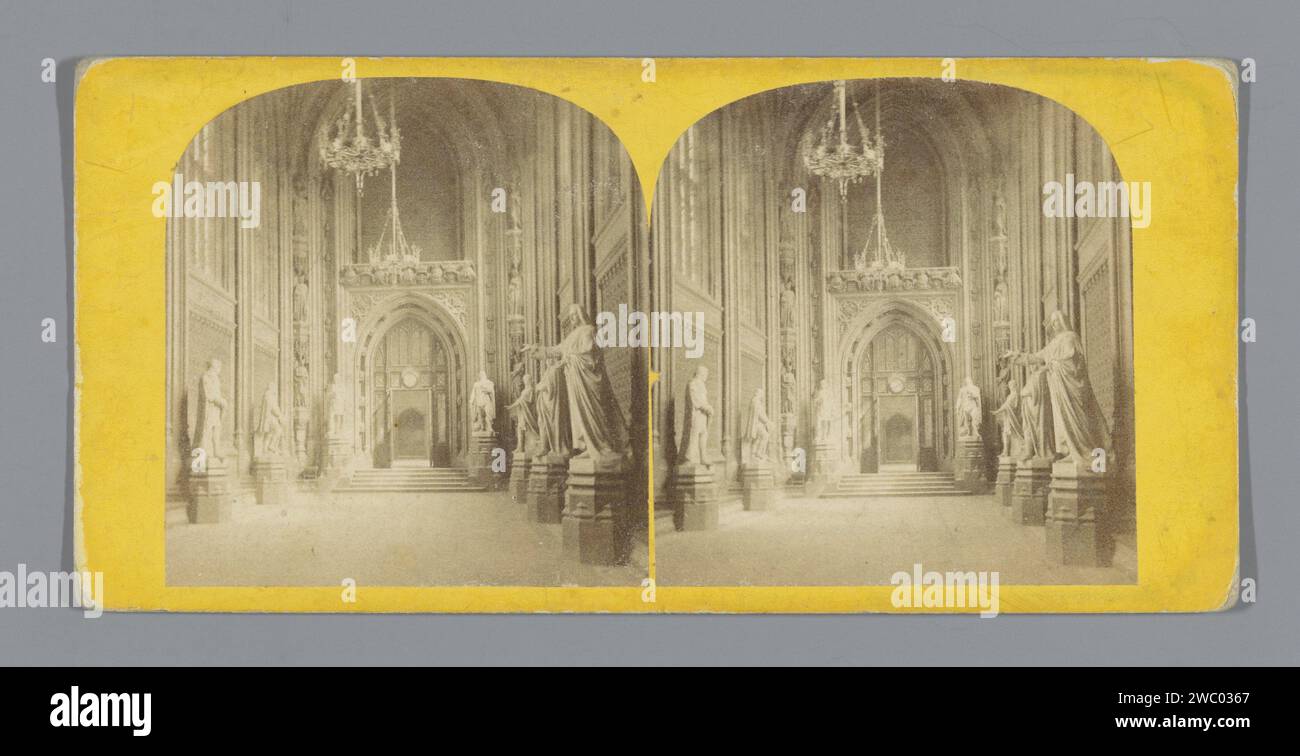 St Stephen's Hall in het Palace of Westminster, anonymous, c. 1850 - c ...