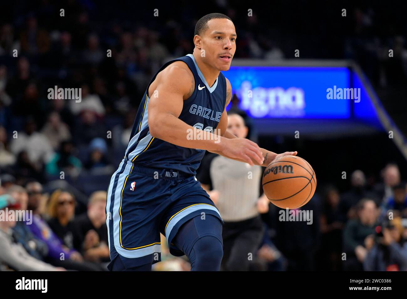 Memphis Grizzlies guard Desmond Bane (22) plays in the second half of ...