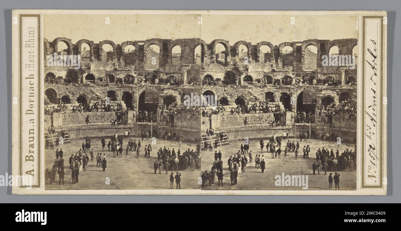 Amphitheater Van Arles, France, Anonymous, 1860 - 1866 stereograph ...