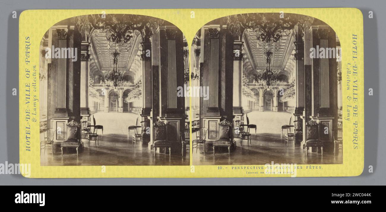 Interior of a salon in the town hall of Paris, Ernest Eléonor Pierre ...