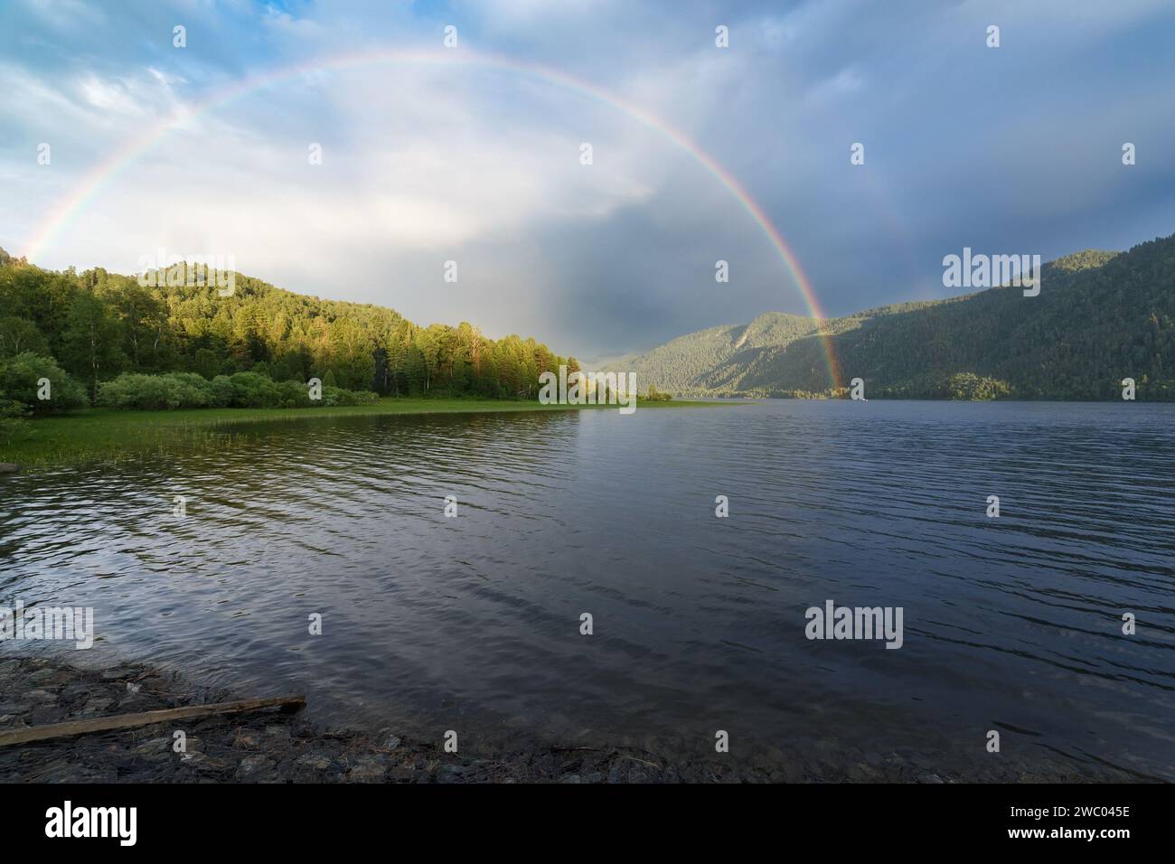 Teletskoye lake in Altai mountains, Siberia, Russia. Beauty summer ...