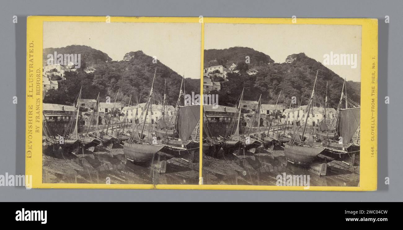 Boats in the port of Clovelly, Francis Bedford, c. 1850 - c. 1880 ...