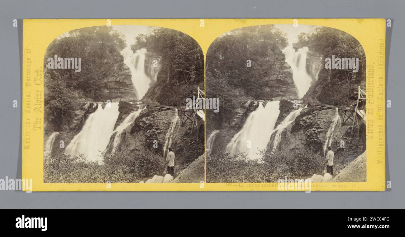 View of the lower part of the Reichenbach waterfall, William England, c ...