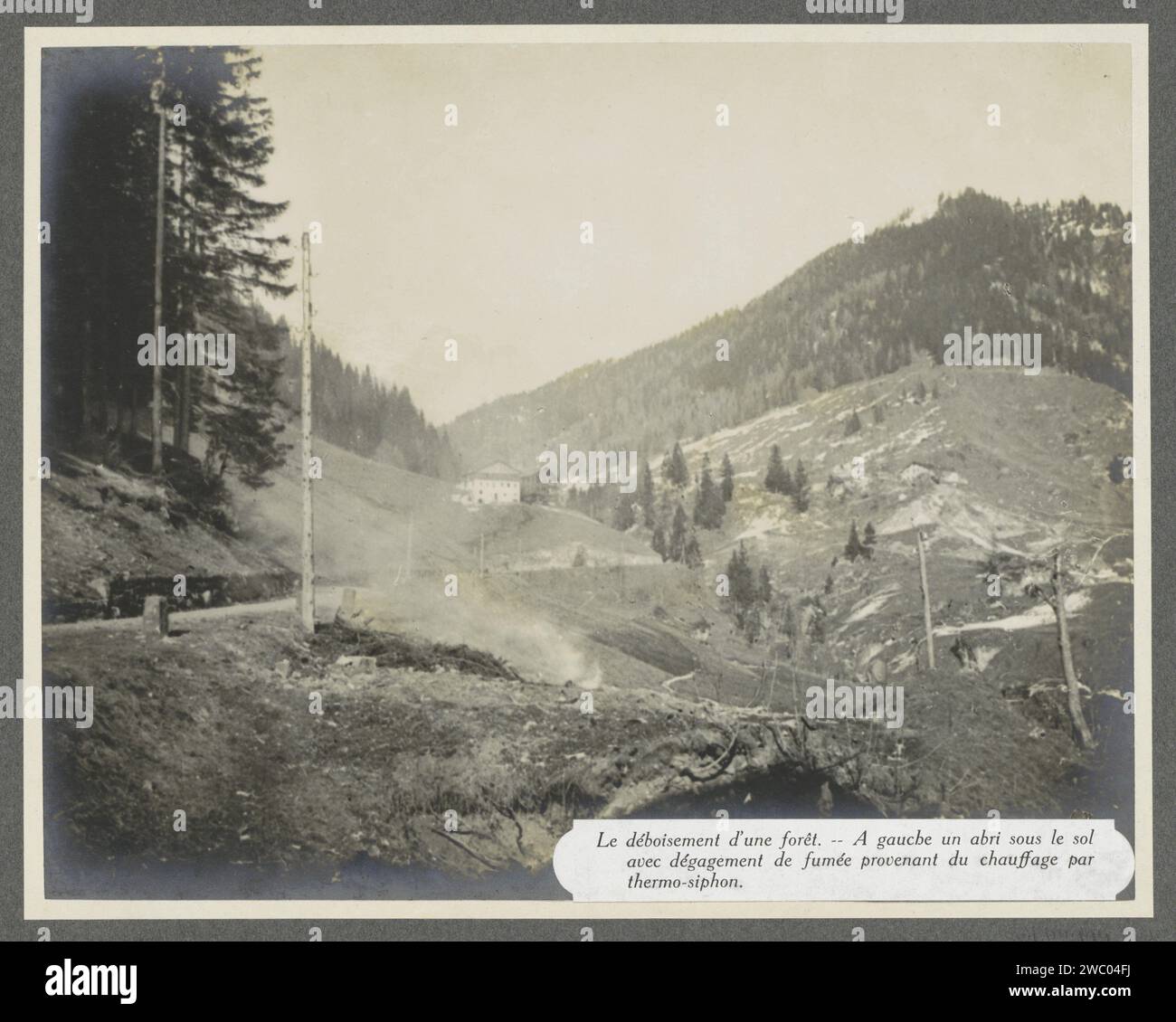 Devel mountain slope with a smoking hiding place in the Dolomites ...