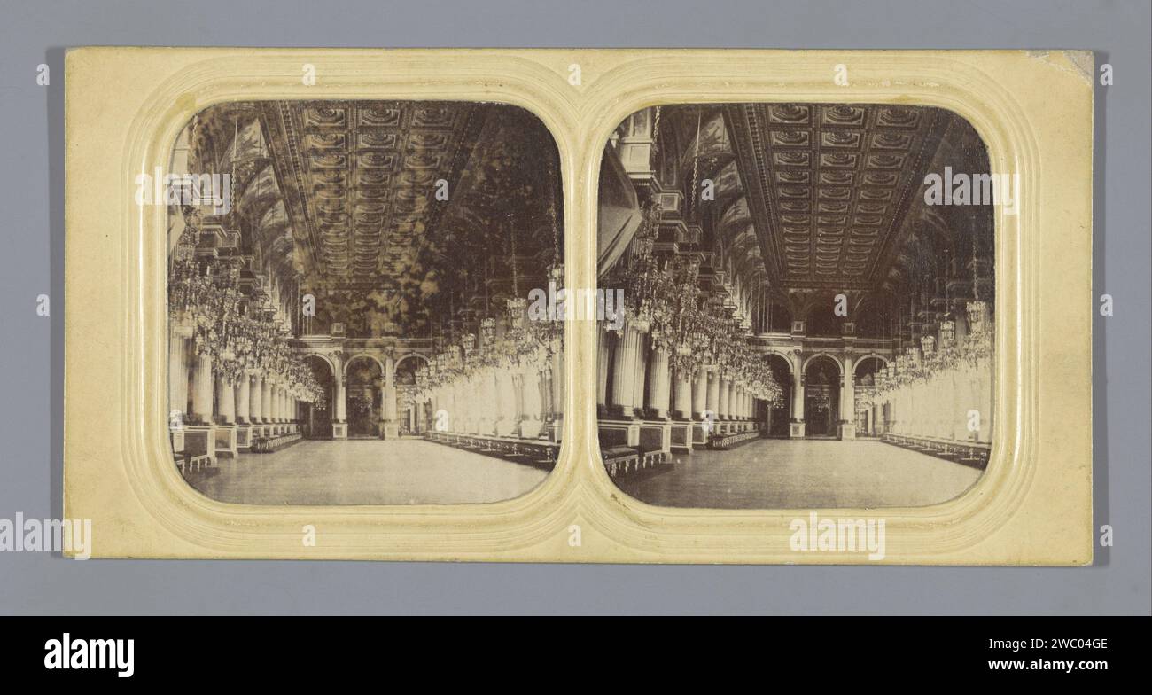 Feestzaal in the Hôtel de Ville, Paris, Anonymous, 1855 - 1875 tissue ...