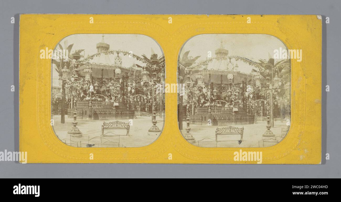 Music dome in the Jardin Mabille, Paris, Anonymous, 1858 - 1875 tissue ...