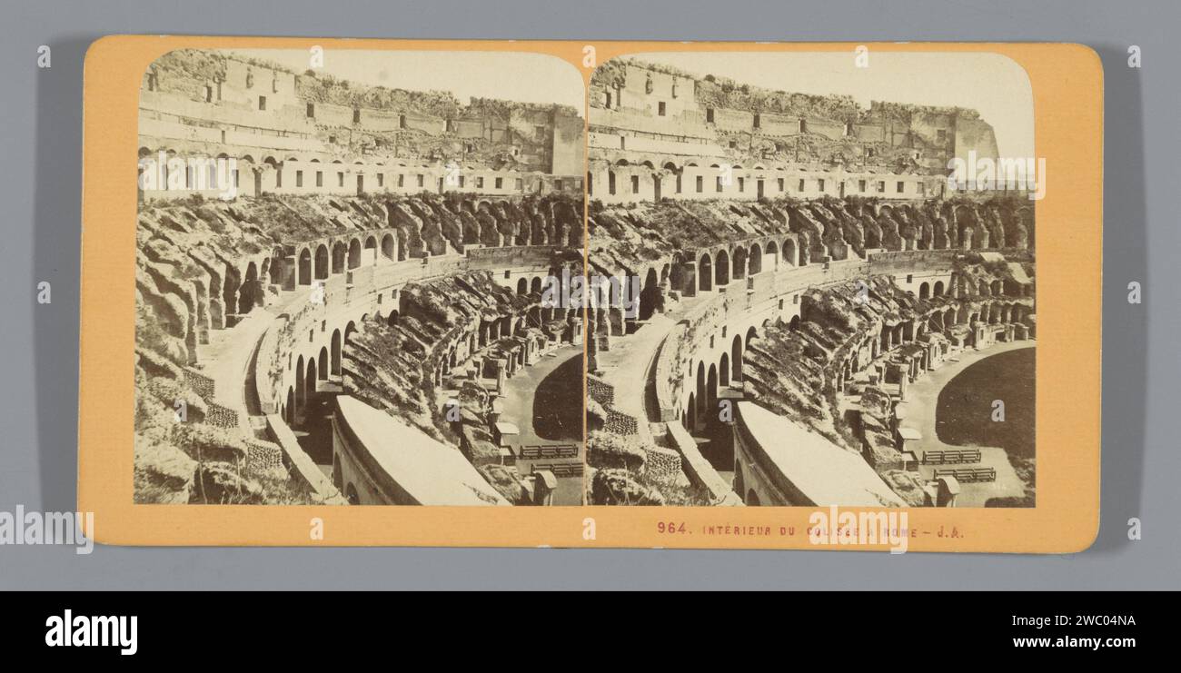 Interior of the Colosseum in Rome, Jean Andrieu, 1862 - 1876 ...