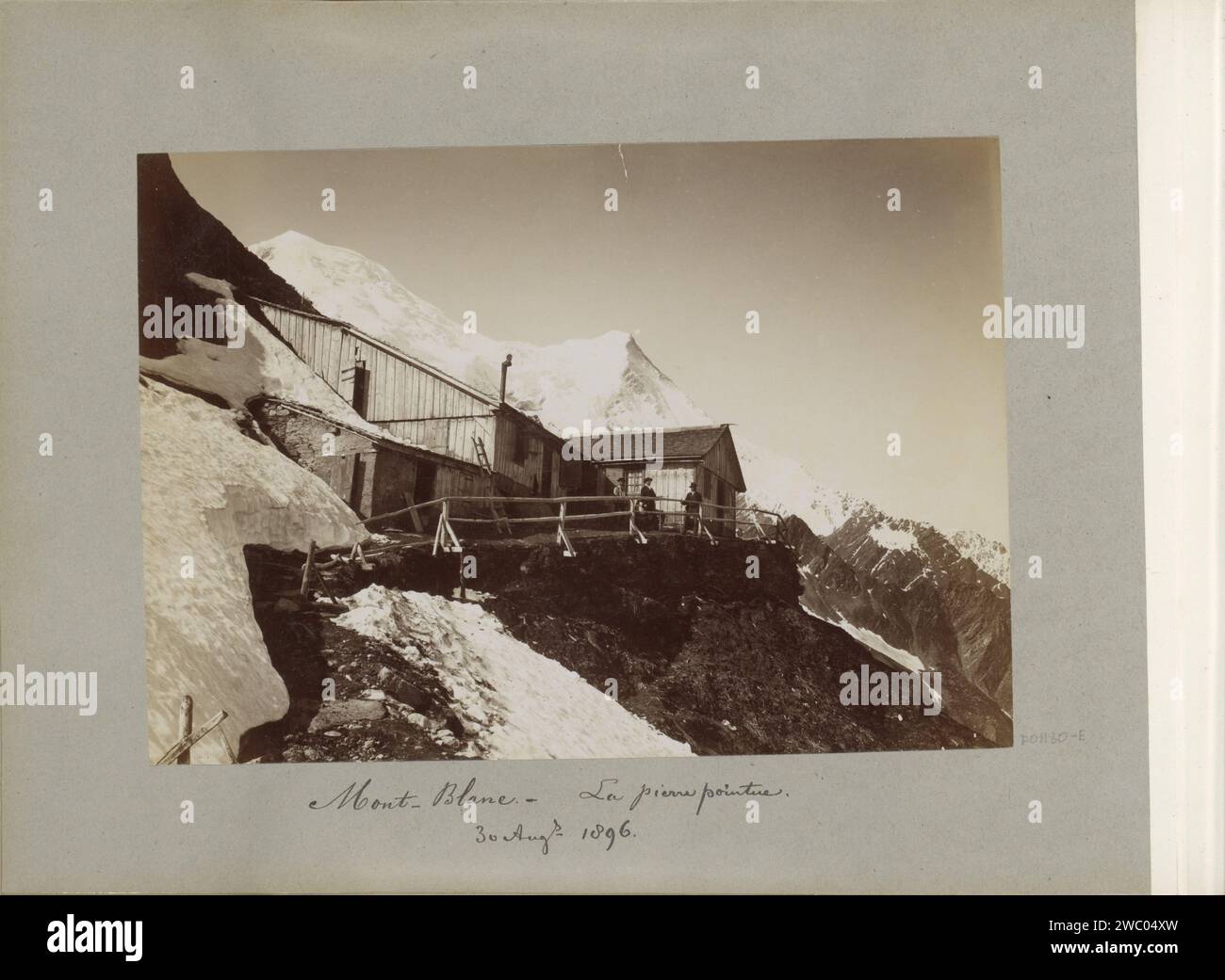 Visitors at Berghut Pierre Pointue at Mont Blanc, Anonymous, c. 1880 ...