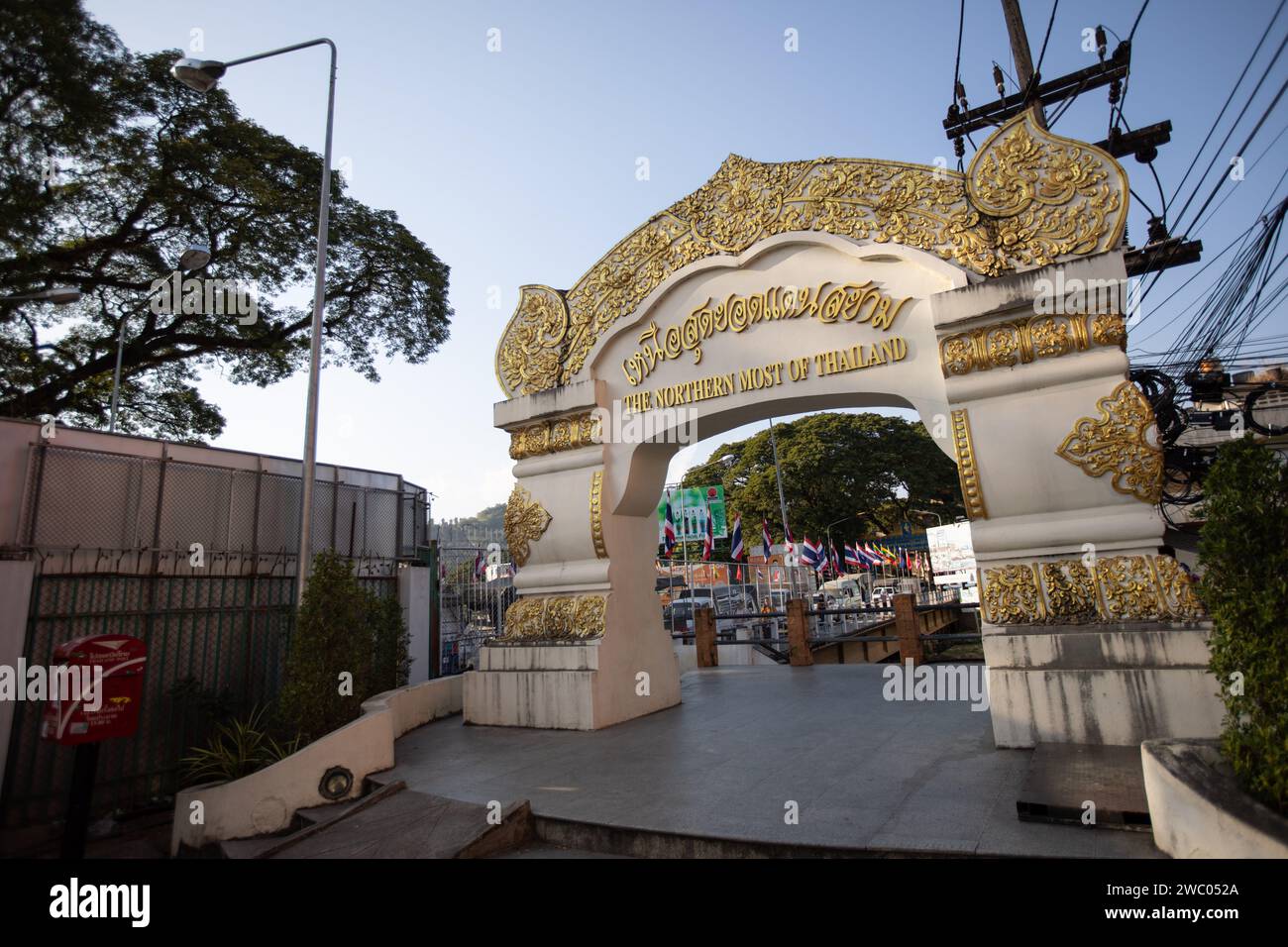 Mae Sai, Thailand. 09th Jan, 2024. "The Northern Most of Thailand" Gate ...