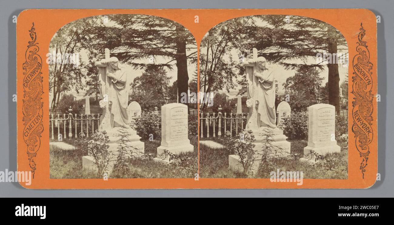 View of the Polhemus Monument to Greenwood Cemetery, New York ...