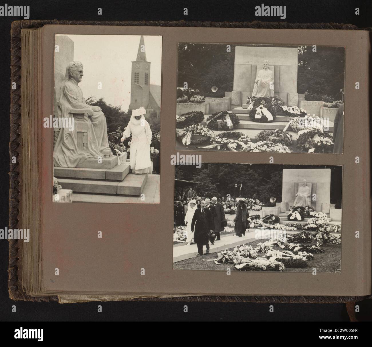 Three photos of the unveiling of the monument for Queen Emma in The ...