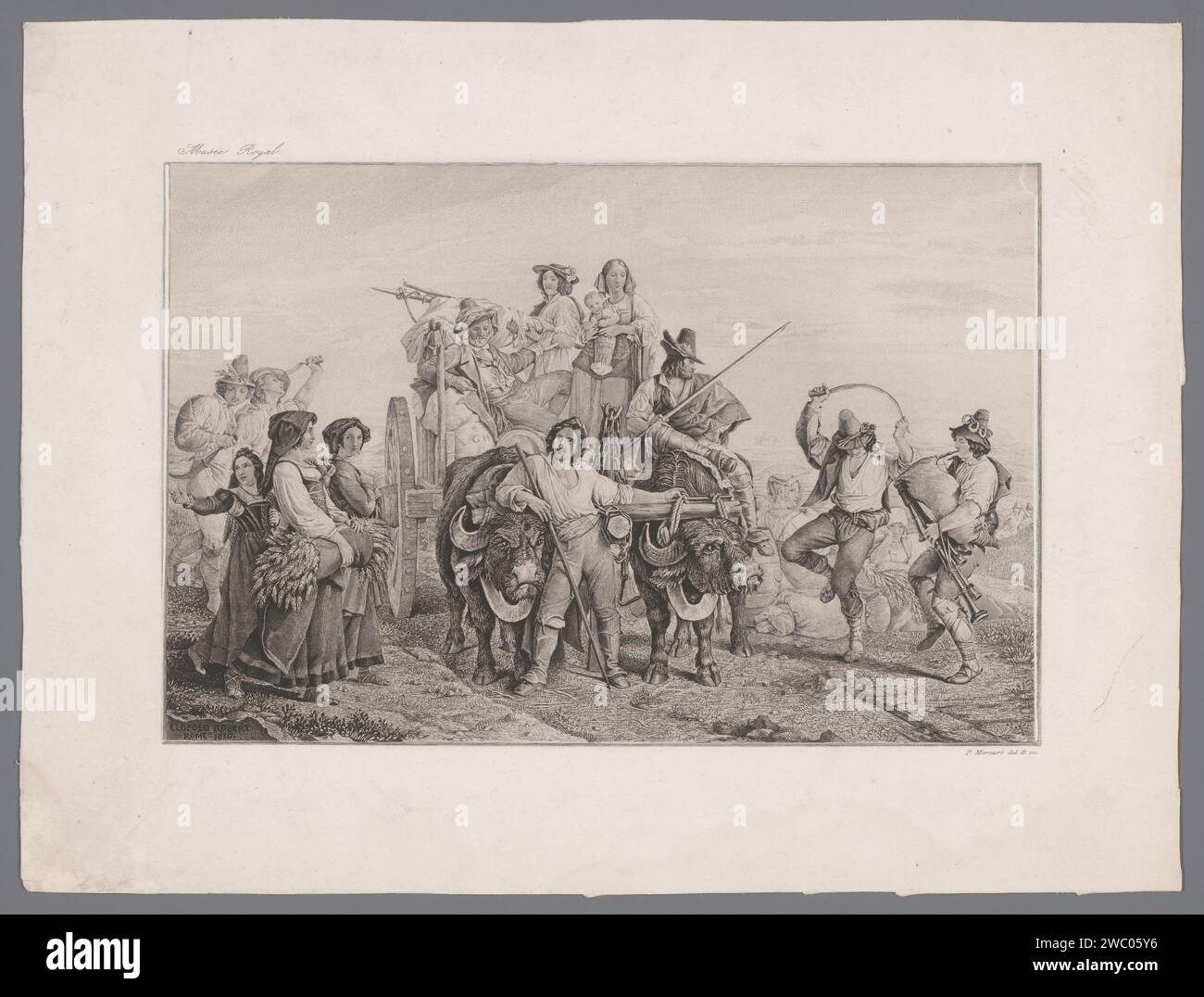 Harvest Festival, Paolo Mercuri, Louis Léopold Robert, 1831 print paper ...