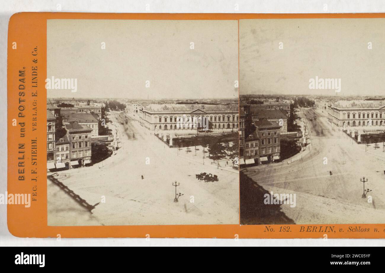 View of Berlin from the Berliner Stadtschloss, seen to Unter den Linden ...