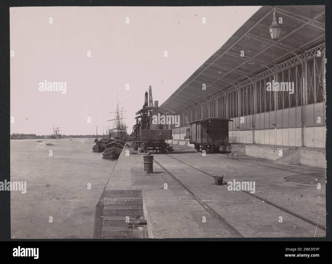 Goods station on a port, Anonymous, 1900 - 1930 photograph unknown ...