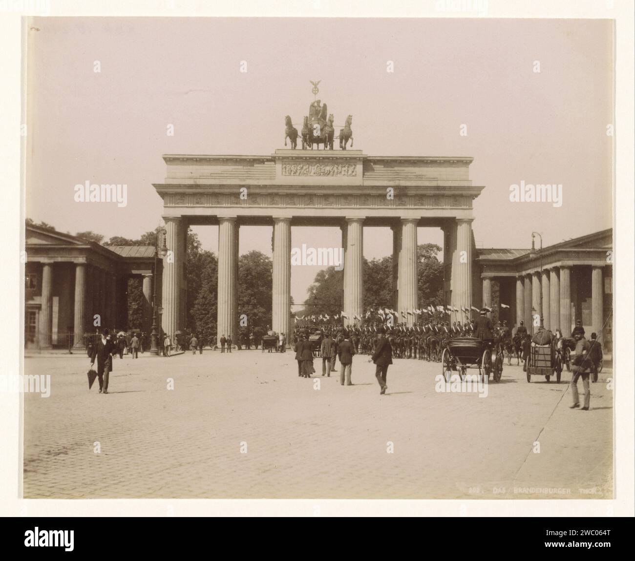 Military Parade at the Brandenburg Gate in Berlin, Friedrich Albert ...