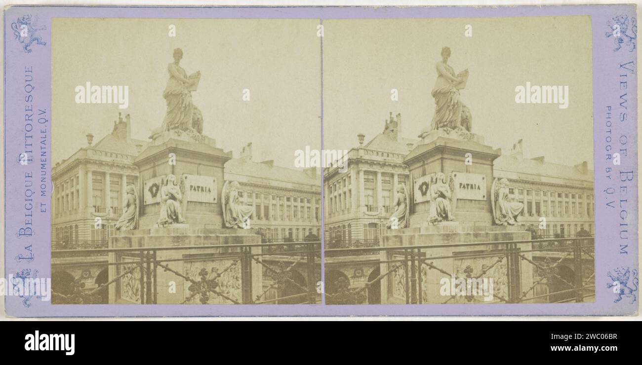 Pro Patria monument on Martelarenplein in Brussels, Jules Hippolyte ...