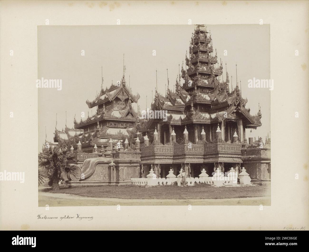Exterior of the Golden Monastery of the Burmese queen Supayalat in ...