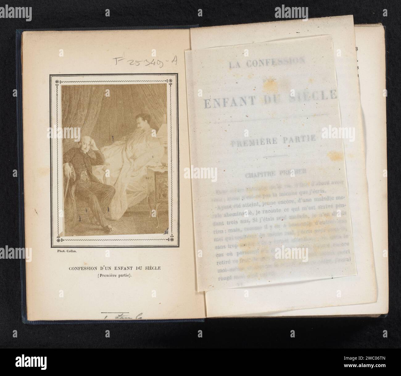 Fotoreproduction van of engraving confession of a child of the century ...