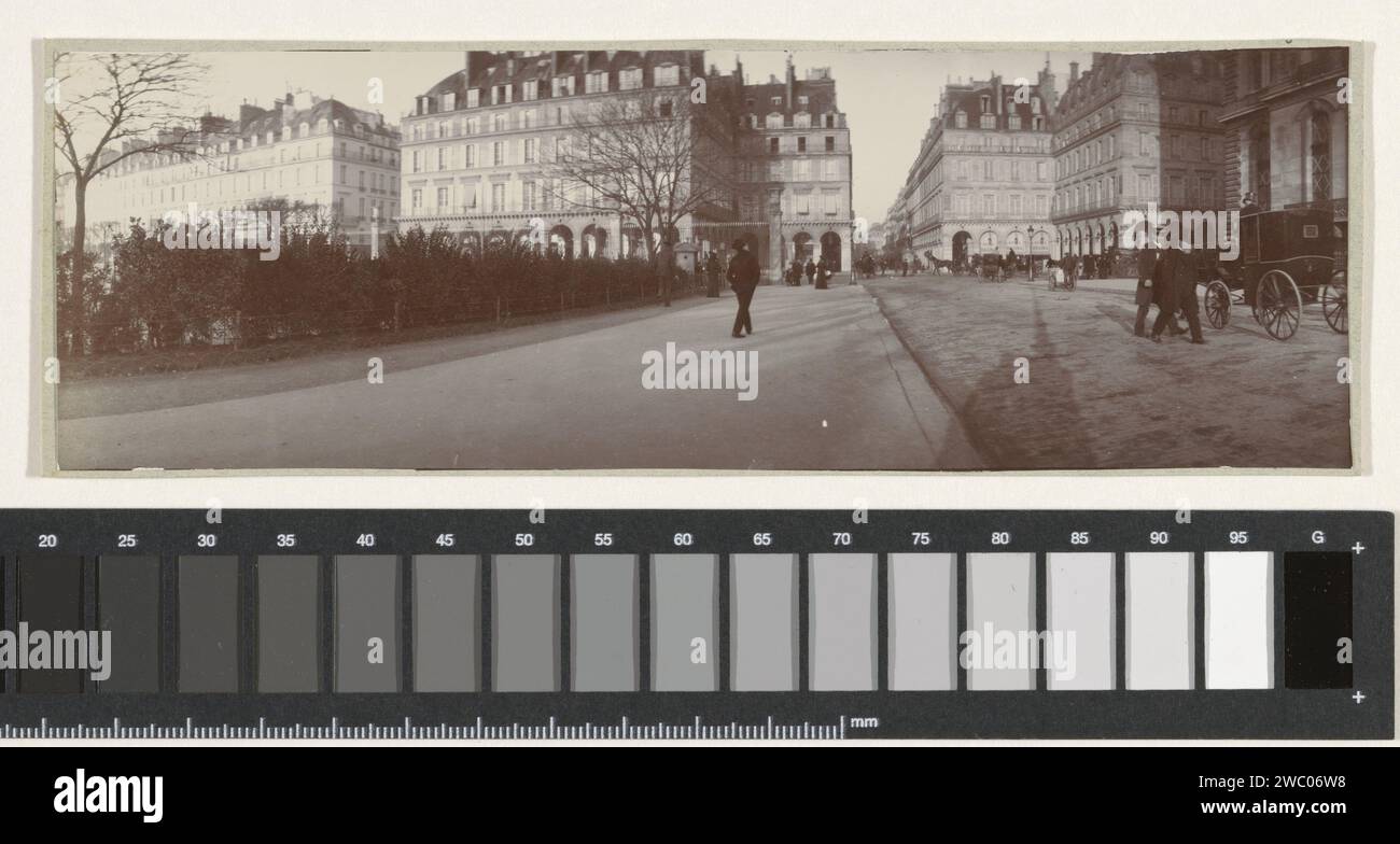 Panorama of the Rue de Rivoli in Paris, c. 1900 Kodakpanorama. Paris ...