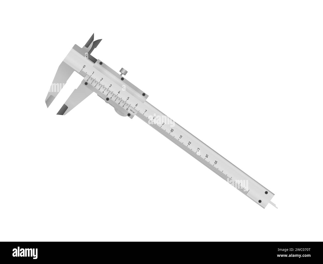 Calipers on a white background. Vector illustration Stock Photo - Alamy