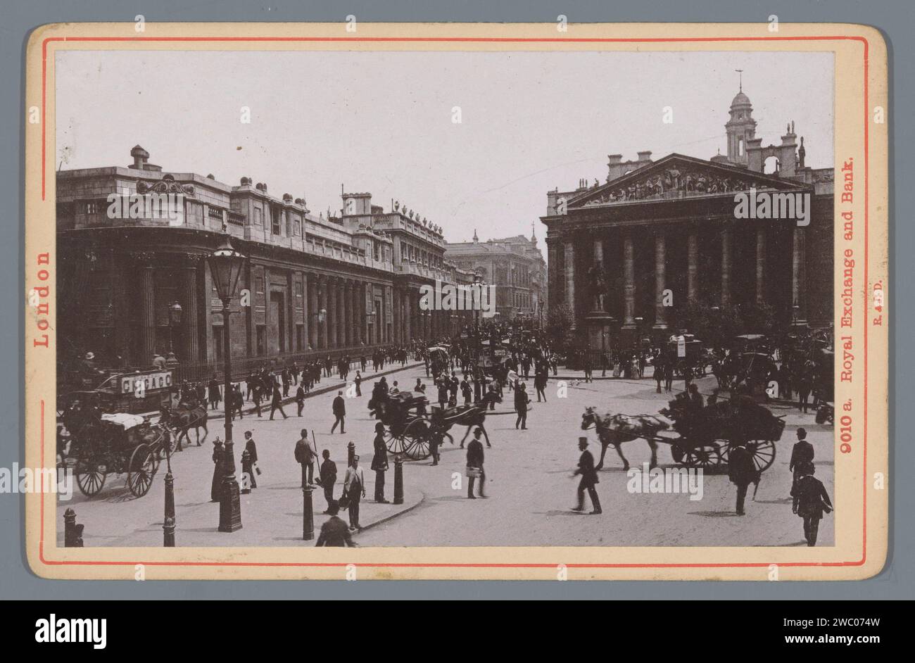 View of the Royal Exchange and Bank in London, Römmler & Jonas, 1880 ...