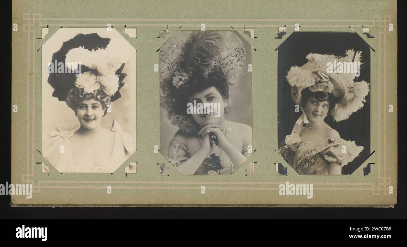 Three portraits of Women, Anonymous, 1900 - 1930 photograph These ...
