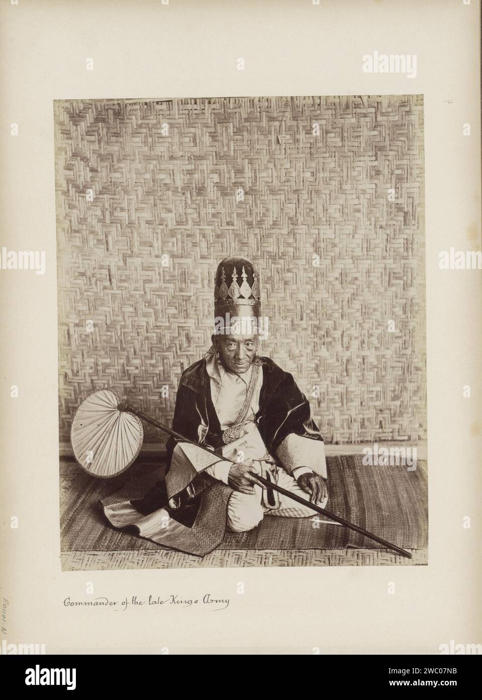 Portrait of an army commander of the late Burmese king, Myanmar ...