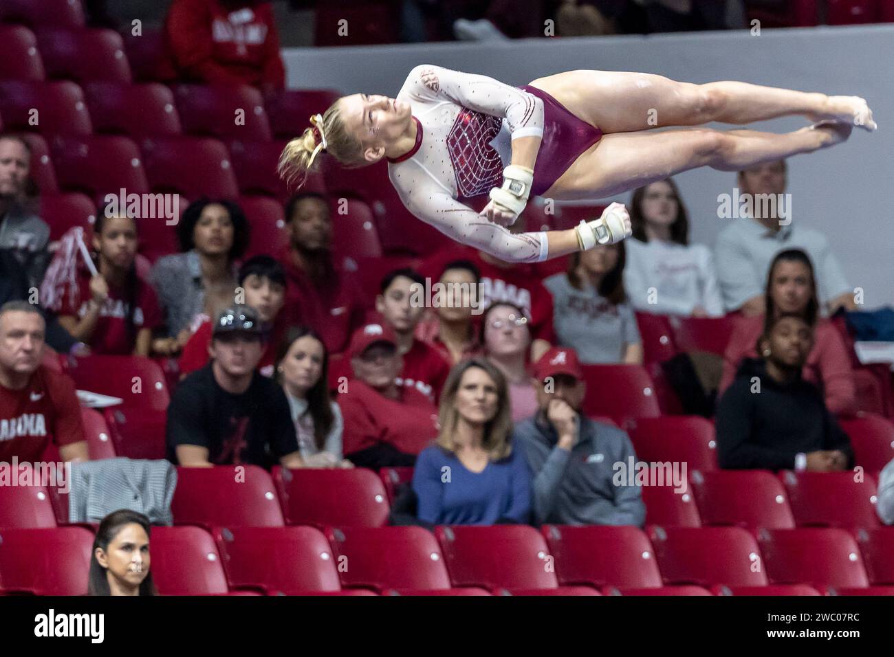 Alabama gymnast Chloe LaCoursiere scores 9.825 on the vault during an ...