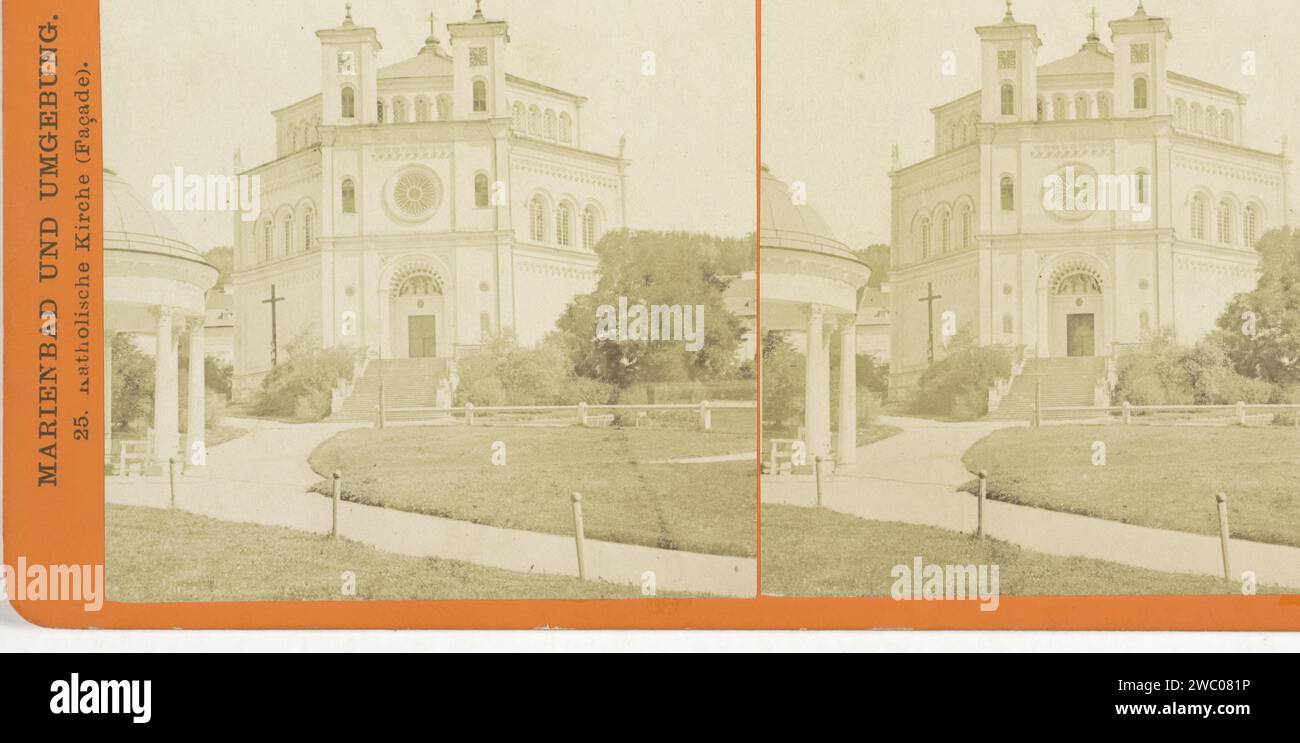 Church of the Assumption stereograph Marienbadpublisher: Prague ...
