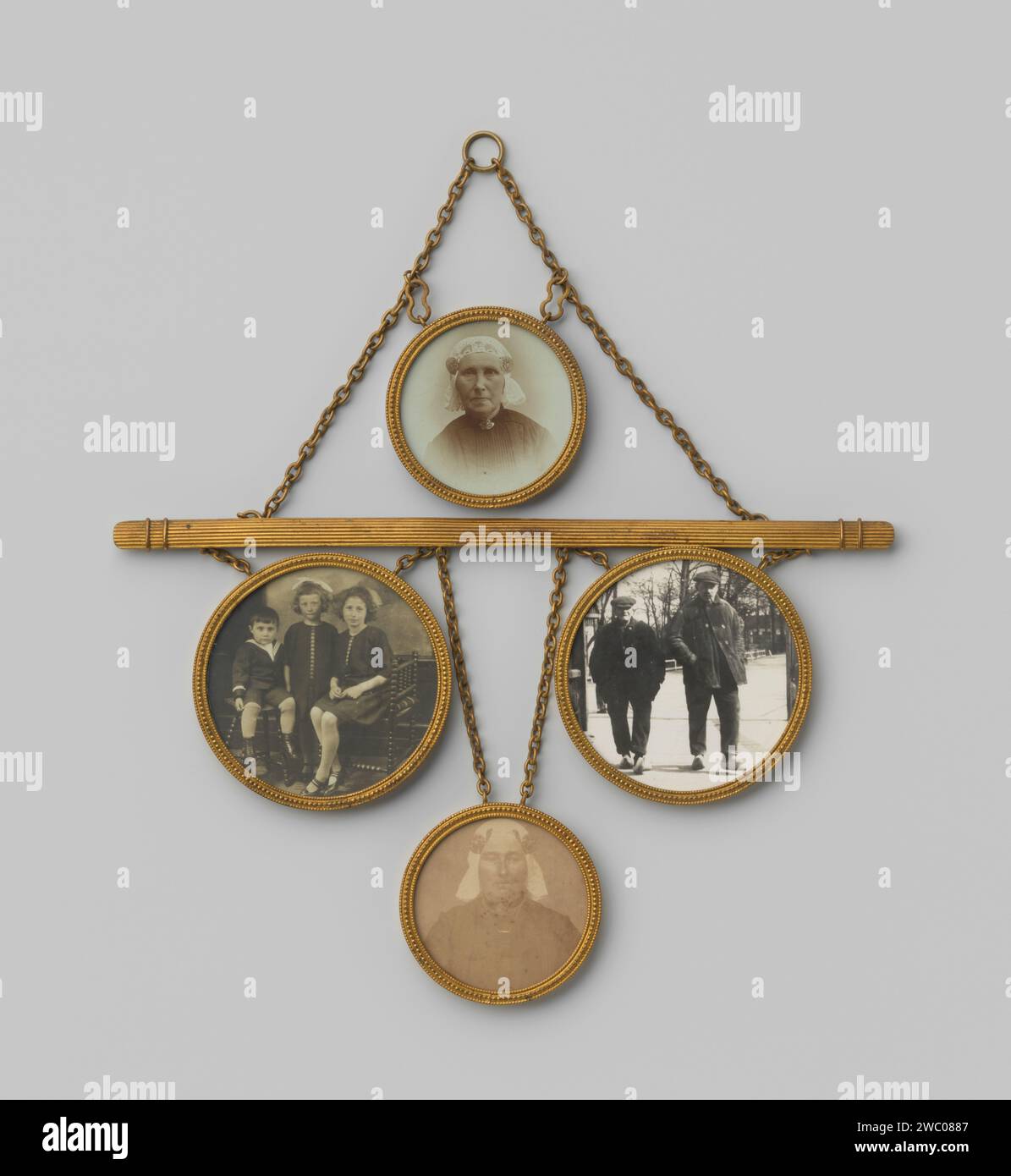 Four portraits of unknown women, men and children, Anonymous, 1900 ...