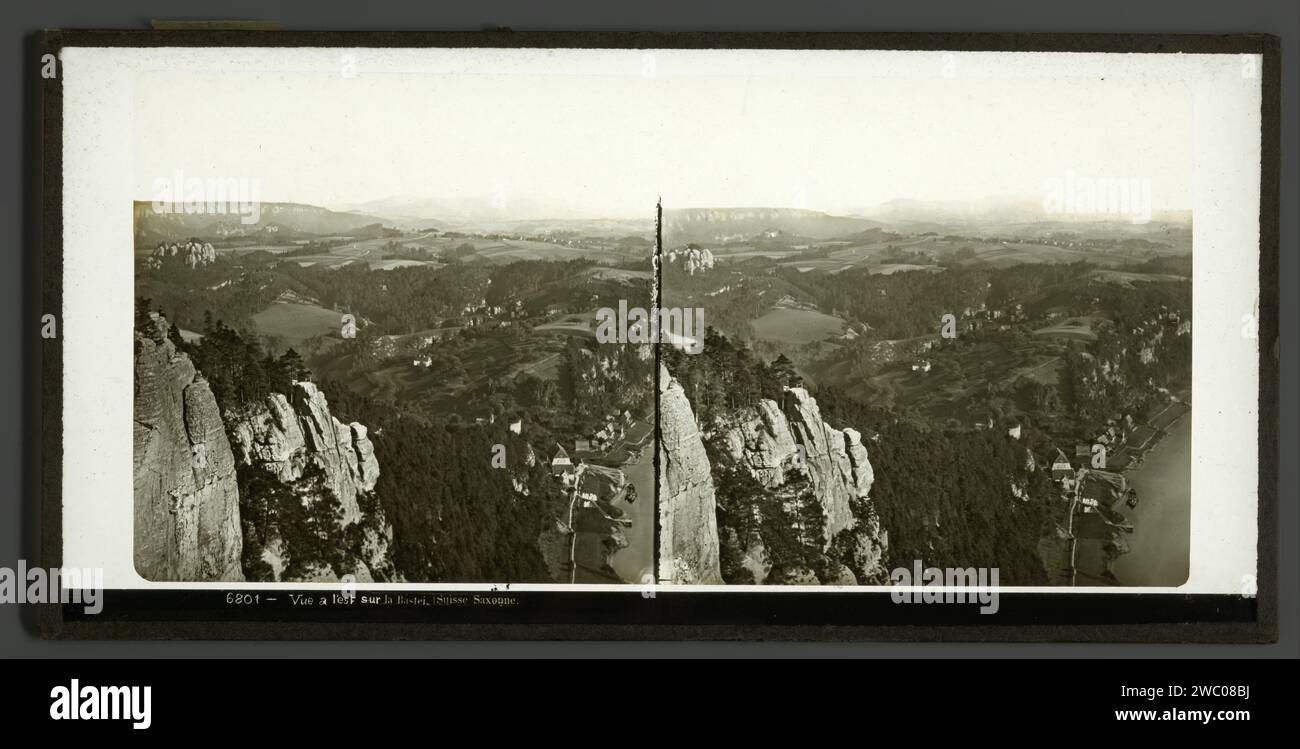 Face from the Bastei in Saxon Switzerland, Ferrier Père fils et Soulier ...