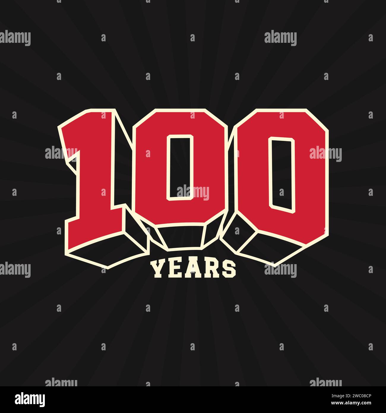 Celebration of 100 years anniversary template design. Party celebration ...
