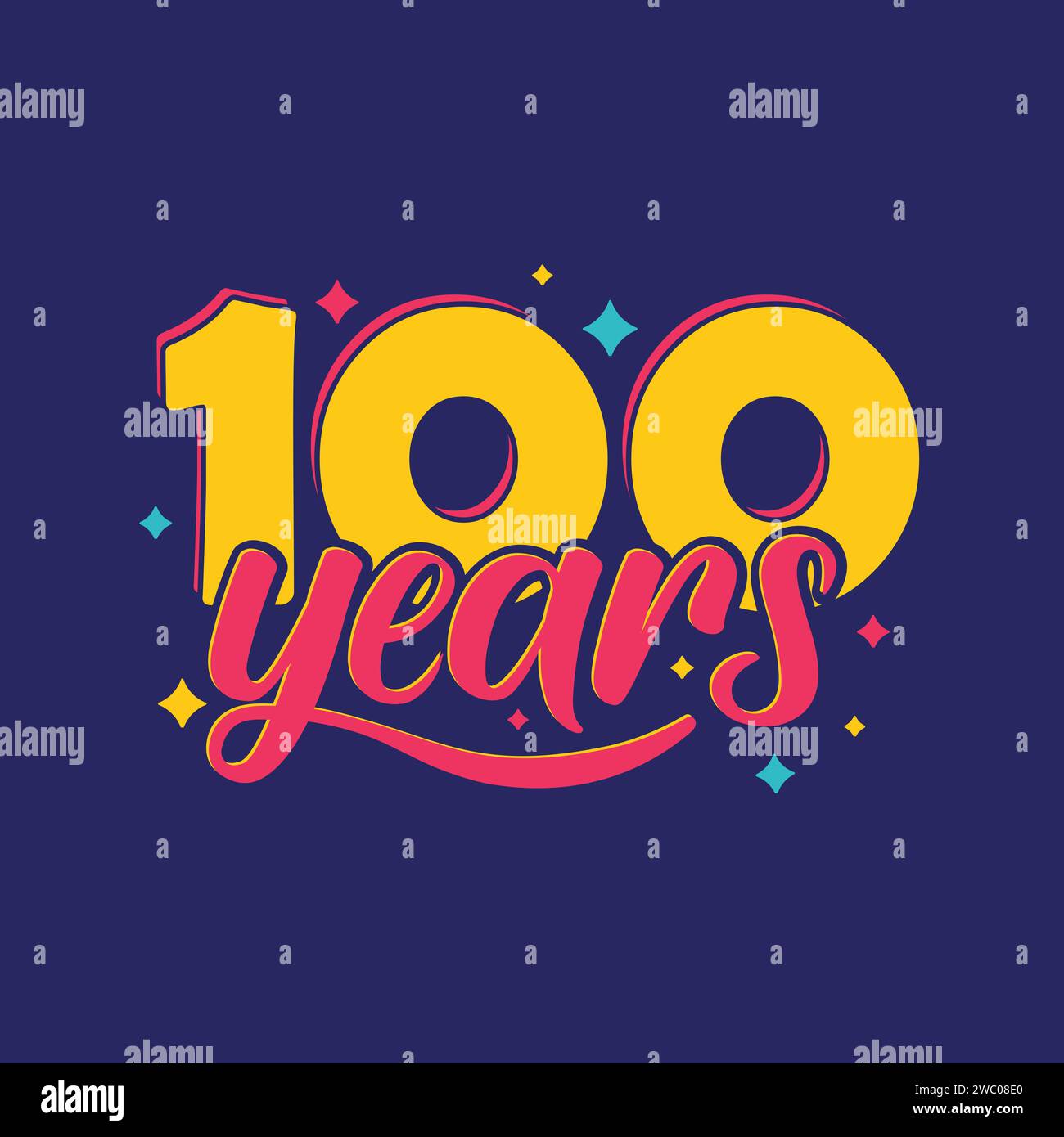 Celebration of 100 years anniversary template design. Party celebration ...