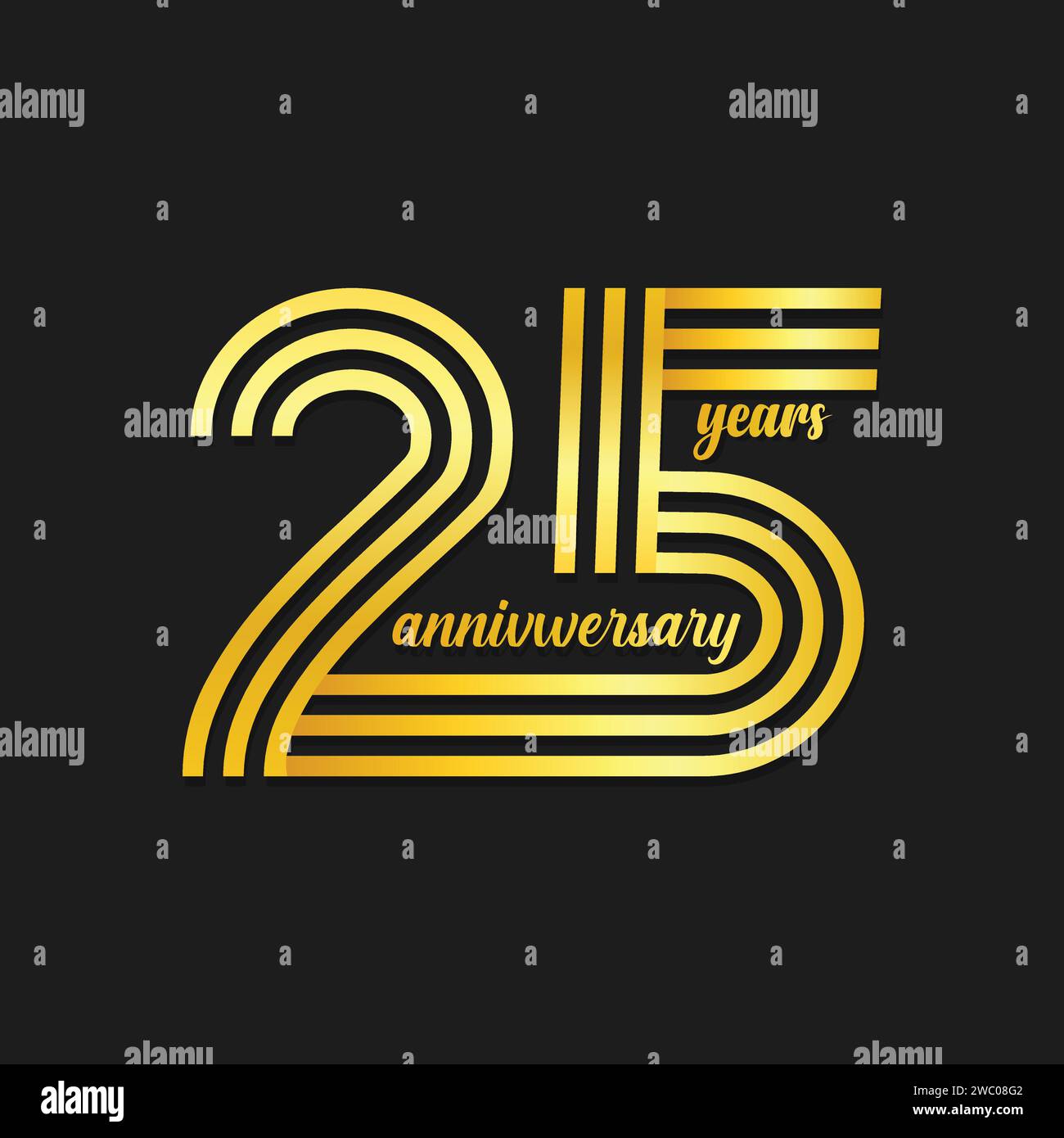 25 year celebrating anniversary vector hi-res stock photography and ...