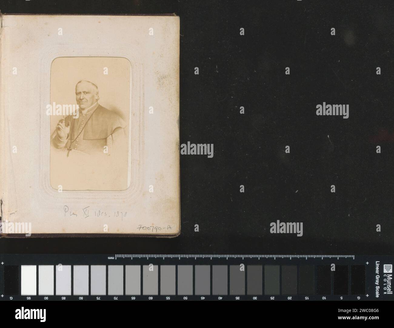 Photo production of (presumably) a drawing of Pope Pius IX, Anonymous ...