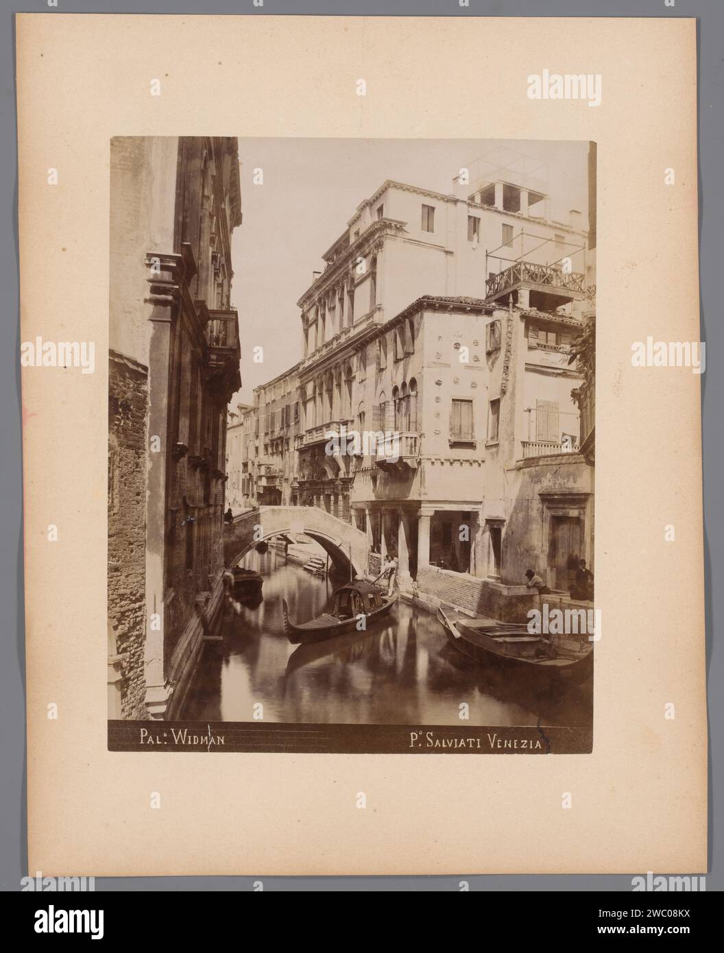 View of the Palazzo Rezzonico -Widmann in Venice, Paolo Salviati, 1860 ...