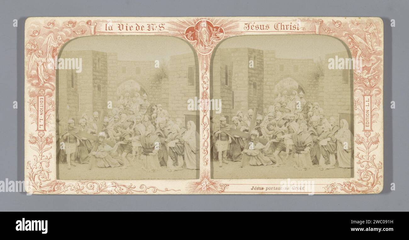 Crossing of Christ, Anonymous, 1864 - 1905 tissue stereograph Paris ...